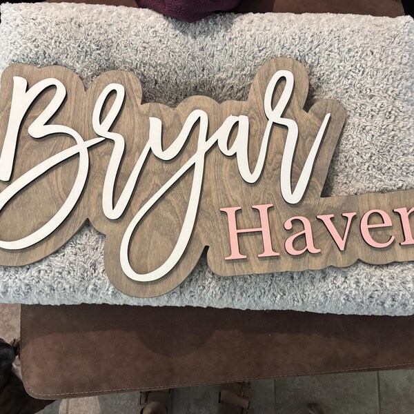 Name Cutouts for Nursery, Wooden Letters, Name Sign, Baby Shower Decor ...