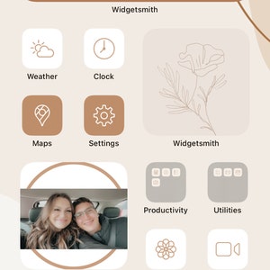 Iphone App Icons AUTUMUN Boho App Icon for Iphone Aesthetic - Etsy