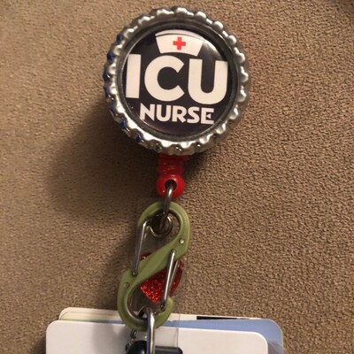 ICU Badge Reel Intensive Care Badge Clip Medical ID - Etsy