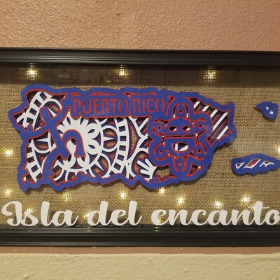 Layered 3D Mandala Puerto Rico SVG 5 Layers 3D Layered DXF Laser Cut ...