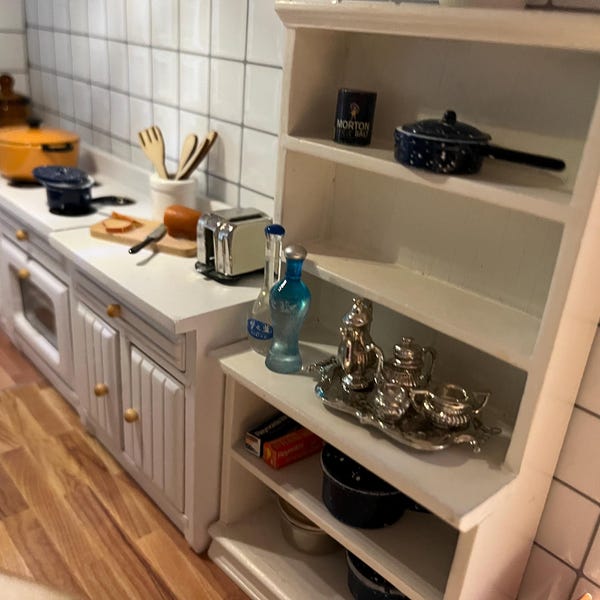 Set of 12 Pieces Doll House Utensil Kit Miniature Metal Fork Mini Gold ...