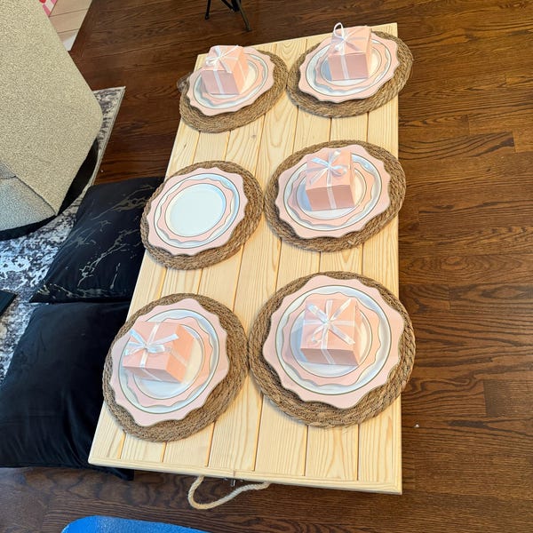 Wooden Boho Table, Wooden Picnic Table, Handmade Tables, Gift Table ...