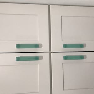 Sea Foam Wave Pulls, Glass Pulls, Beach Pulls, Kitchen Handles, Wave ...