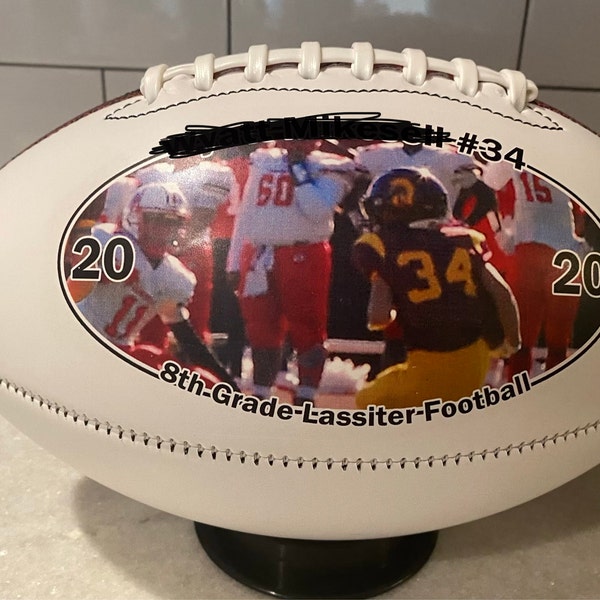 Full Size Custom Football, Personalized Football, Coaches Gift, Teacher ...