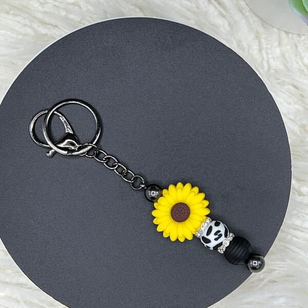 Sunshine Keychain Kit, Sunflower Beadable Key Chain, Flower Beaded ...