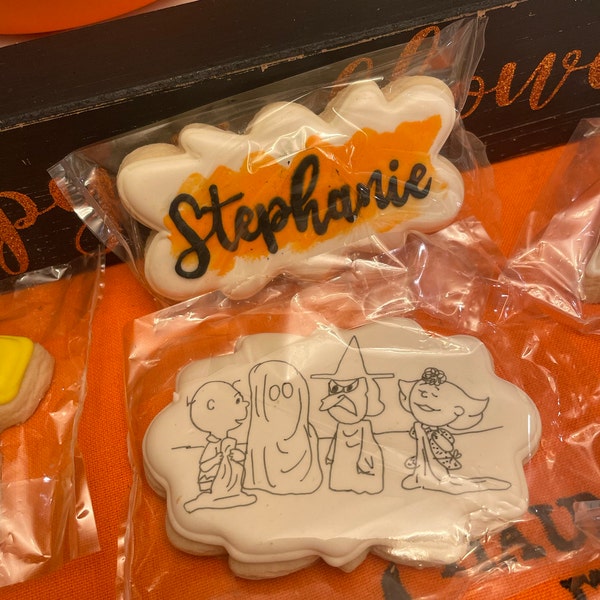 Great Pumpkin Snoopy Inspired Decorated Sugar Cookies - Etsy