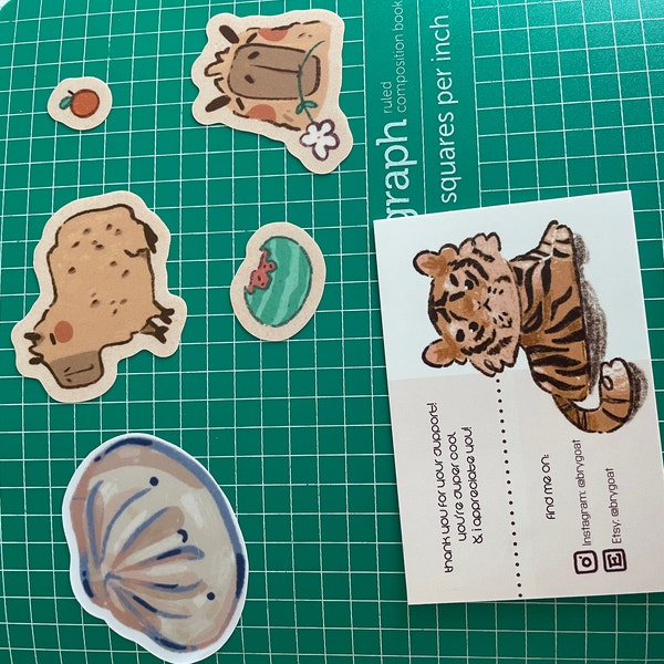 Capybara Sticker Sheet - Cute Capybara Sticker Pack - Coconut Dog ...