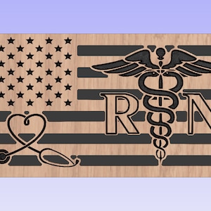 Nurse American Flag Design, SVG DXF AI , Digital File Only - Etsy