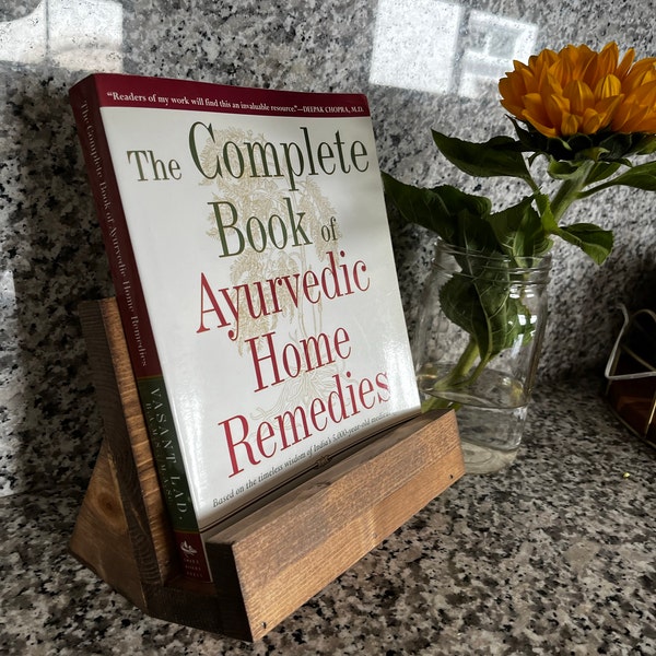 Rustic Wooden Cookbook Stand, Recipe Holder, Cookbook Display - Etsy