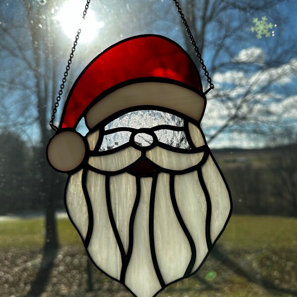 PATTERN • Santa Face X2 Stained Glass Pattern • PDF • Digital Download ...