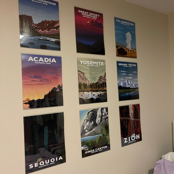 6 Poster Bundle - Any 6 National Parks Posters! Hiking Wall Art ...