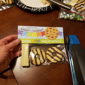 100th Day of School Bag Topper, INSTANT EDITABLE DOWNLOAD, 100 Days ...