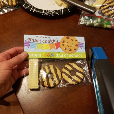 100th Day of School Bag Topper, INSTANT EDITABLE DOWNLOAD, 100 Days ...