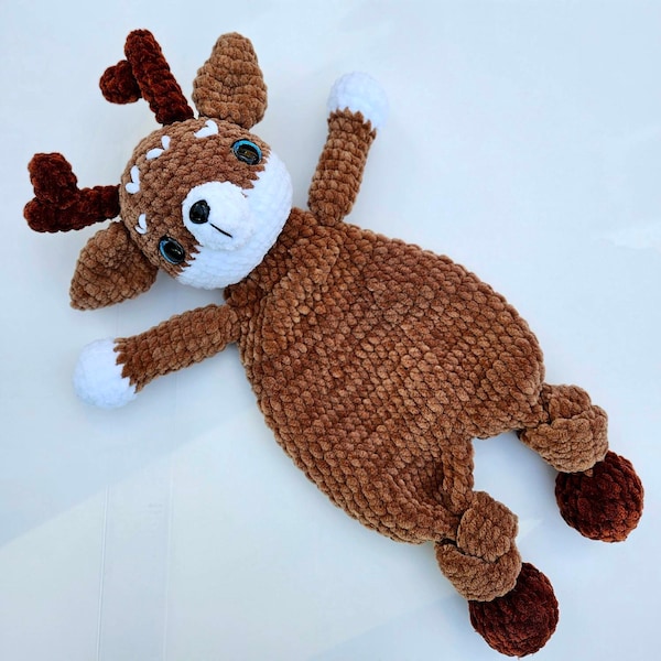 Crochet Deer Snuggler Pattern Deer Lovey Pattern Cute Animal Plushie ...