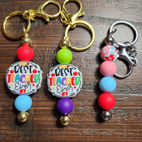30mm*30mm, Best Teacher Ever, Teacher Beads, Focal Beads, Focal ...