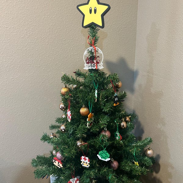 Christmas Tree Topper: Super Mario Bros Star - Etsy