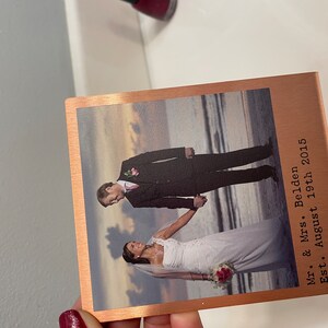 Personalised Solid Copper Wallet Photo Card - Etsy