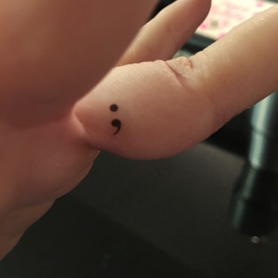 20 Semicolon Temporary Tattoo Tiny / Fake Tattoos / Set of 20 - Etsy