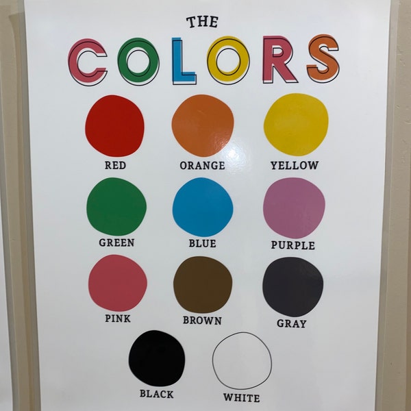 Colors Educational Poster Print · Montessori Learn the Colors Art ...