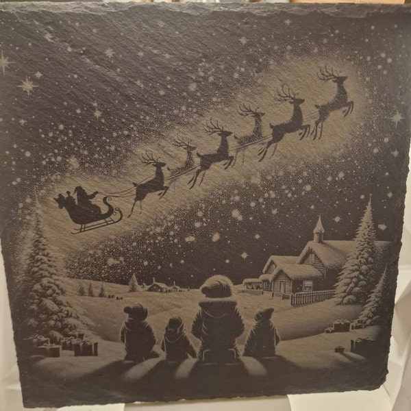 Christmas 36, Laser PNG, Slate Engraving, Laser File, Coaster Etching ...
