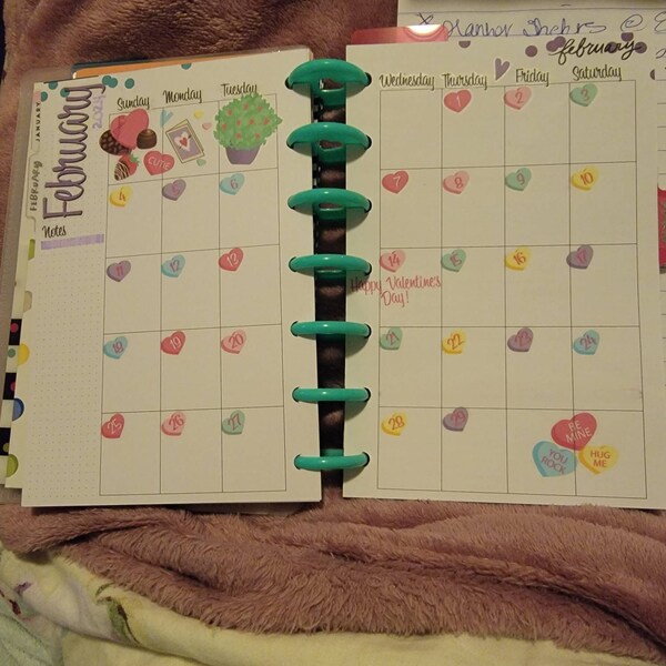 February Bullet Journal Sticker Sheet - Basics - Valentine Themed ...