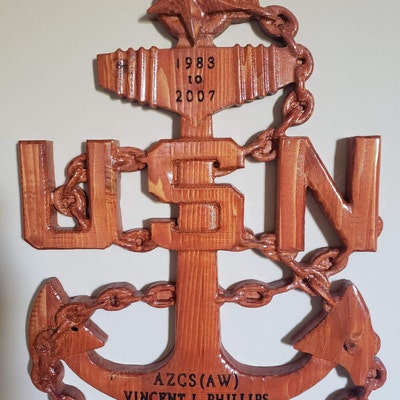 Navy Senior Chief Petty Officer SCPO Insignia 3D Stl File for CNC ...