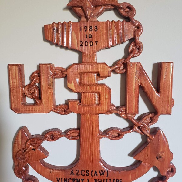 Navy Senior Chief Petty Officer (SCPO) Insignia 3D Stl File for CNC ...