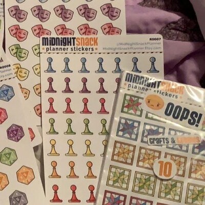Board Game Night Planner Stickers Game Piece Icon Stickers - Etsy