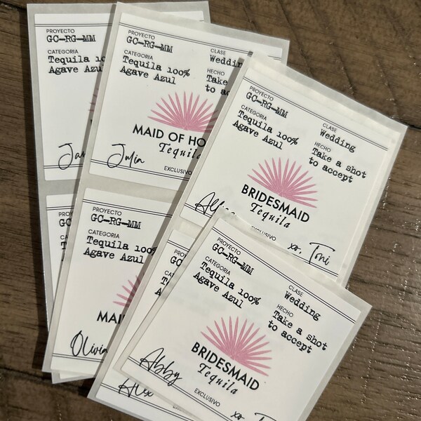 Casamigos Labels for Bridesmaid and Maid of Honor Proposal, Will You Be ...