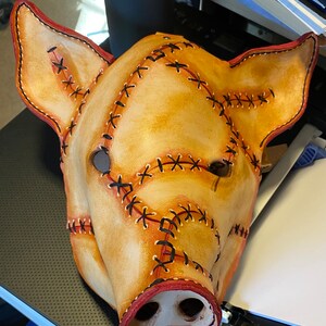 Pig Leather Mask Pattern PDF the Pigenstein by Leatherhubpatterns - Etsy