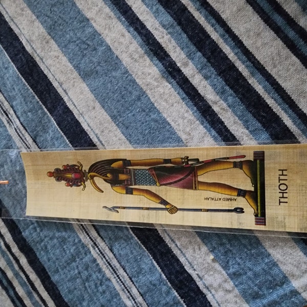 THOTH Bookmark • God of Wisdom, Scribes, and Writing • Egyptian Papyrus ...