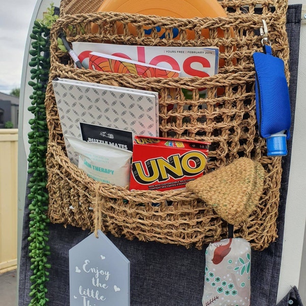 Seagrass Triple Storage Pockets - Caravan Storage - Perfect Magazines ...