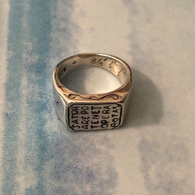 Sator Ring With Sundial - Etsy