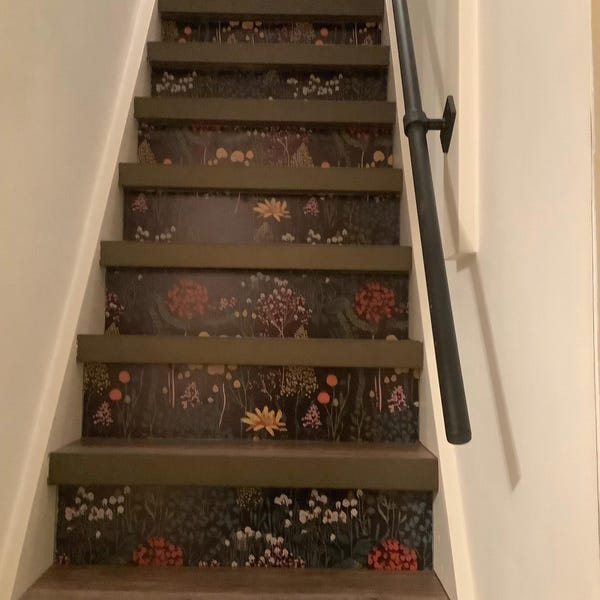 Stair Riser Decals Art Deco, Gold Pattern Stair Decals, Staircase Decal ...