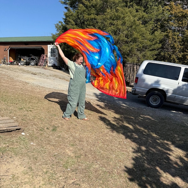 Pentecost - Artisan Silk Hand Painted Praise and Worship Flag and ...