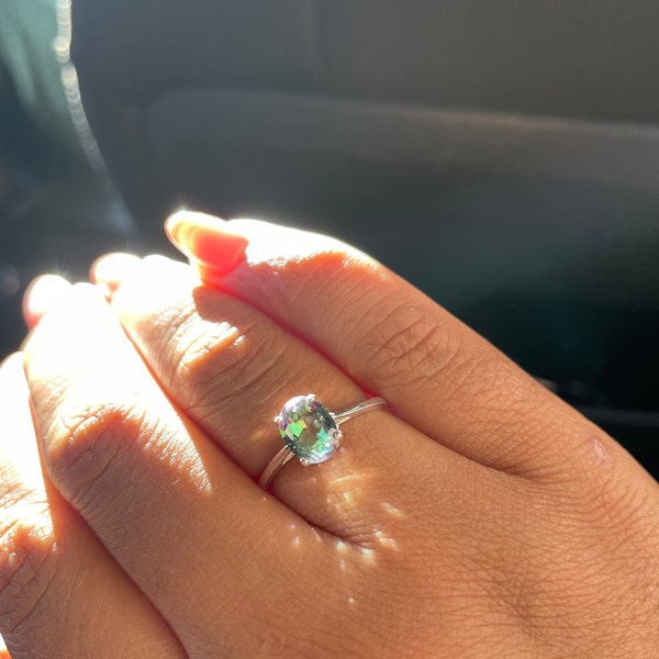 Alexandrite Ring, Vintage Alexandrite Ring, Oval Brilliant Alexandrite ...