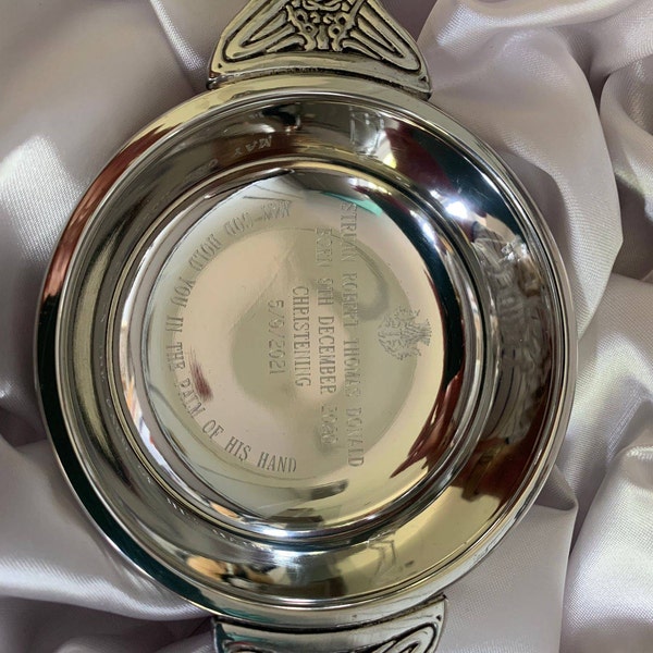Engraved Christening Quaich Custom Engraved Quaich Personalised ...