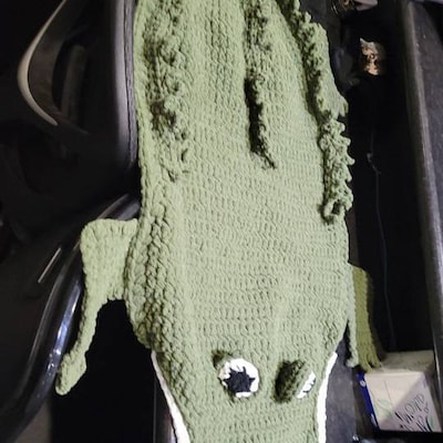 CROCHET PATTERN Alligator Blanket Alligator Costume Pattern Bulky ...
