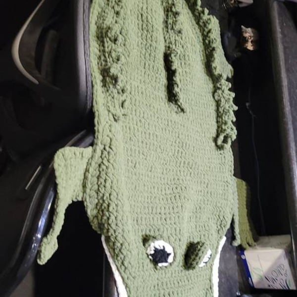 CROCHET PATTERN Alligator Blanket - Alligator Costume Pattern - Bulky ...
