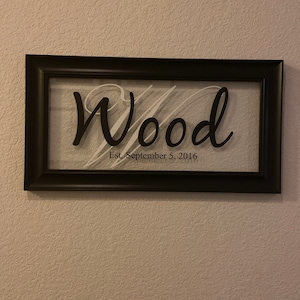 Personalized Glass Family Name Sign With Established Date 11x21 - Etsy