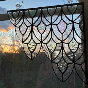 Stained Glass Corner Stained Glass Suncatcher Stained Glass Panel - Etsy