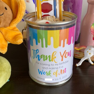 Paint Bucket Label Art Party PRINTED - Etsy