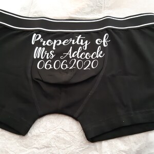 Personalised Groom Boxers, Personalised Wedding Boxers With Wedding ...