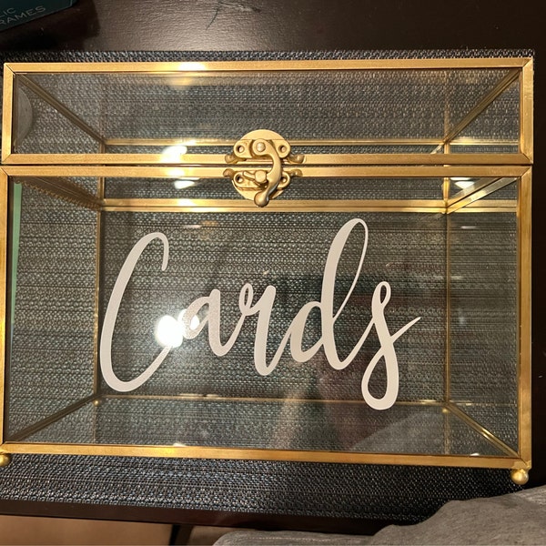 Cards Decal - Wedding Card Box Decal - Decal Only - Wedding Decal ...