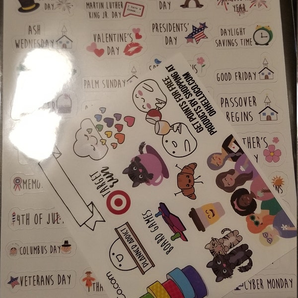 40 Holiday Celebration Stickers - Planner Stickers for Erin Condren ...