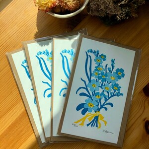 Linocut Waterfall Congratulations Card, Tropical Party College ...
