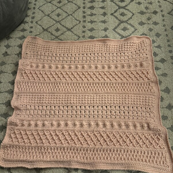 Easy Crochet Modern Blanket Pattern, Video Tutorial Chart, Crochet ...