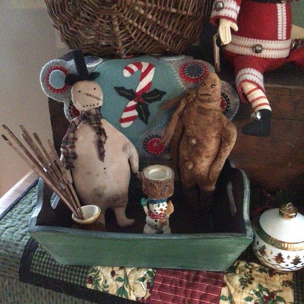 Primitive ~ Grungy GINGERBREAD Men Pattern 2 Styles ~ Instant Download ...