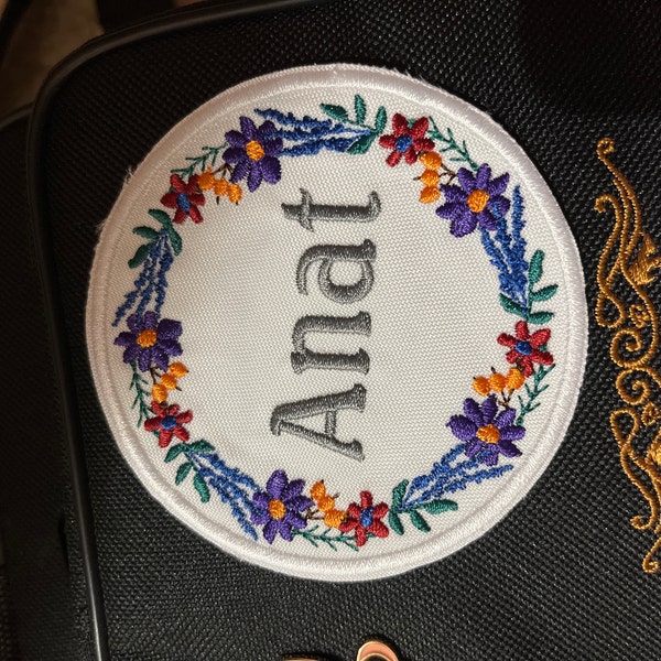 Custom Patch With Flower Crown. Custom Initials. Custom Name Tags ...