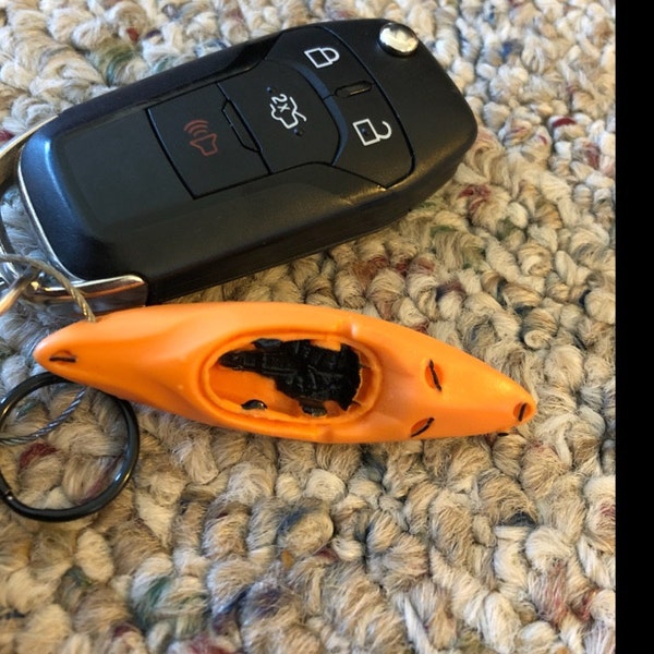 Whitewater Kayak Keychain - 5 Colors - Flexible Plastic PVC With ...